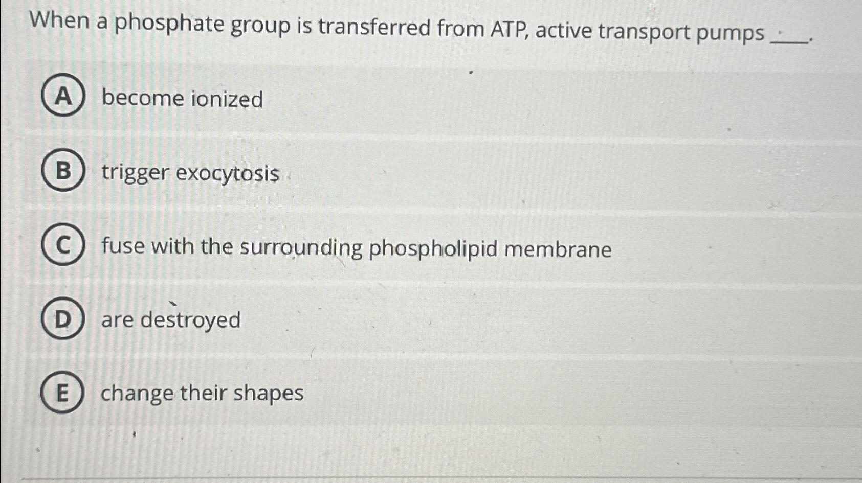 Solved When a phosphate group is transferred from ATP, | Chegg.com