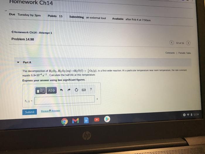 Solved Homework Ch14 Due Tuesday by 3pm Points 15 Submitting | Chegg.com