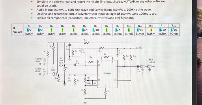 - Simulate the below circuit and report the results | Chegg.com
