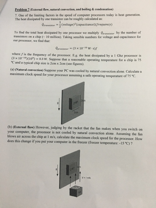Problem 7 (External flow, natural convection, and | Chegg.com