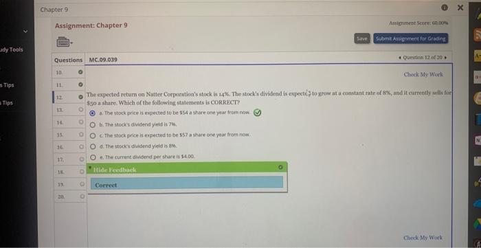 Solved Assignment: Chapter 9 Assigriment Score: En ocher - | Chegg.com