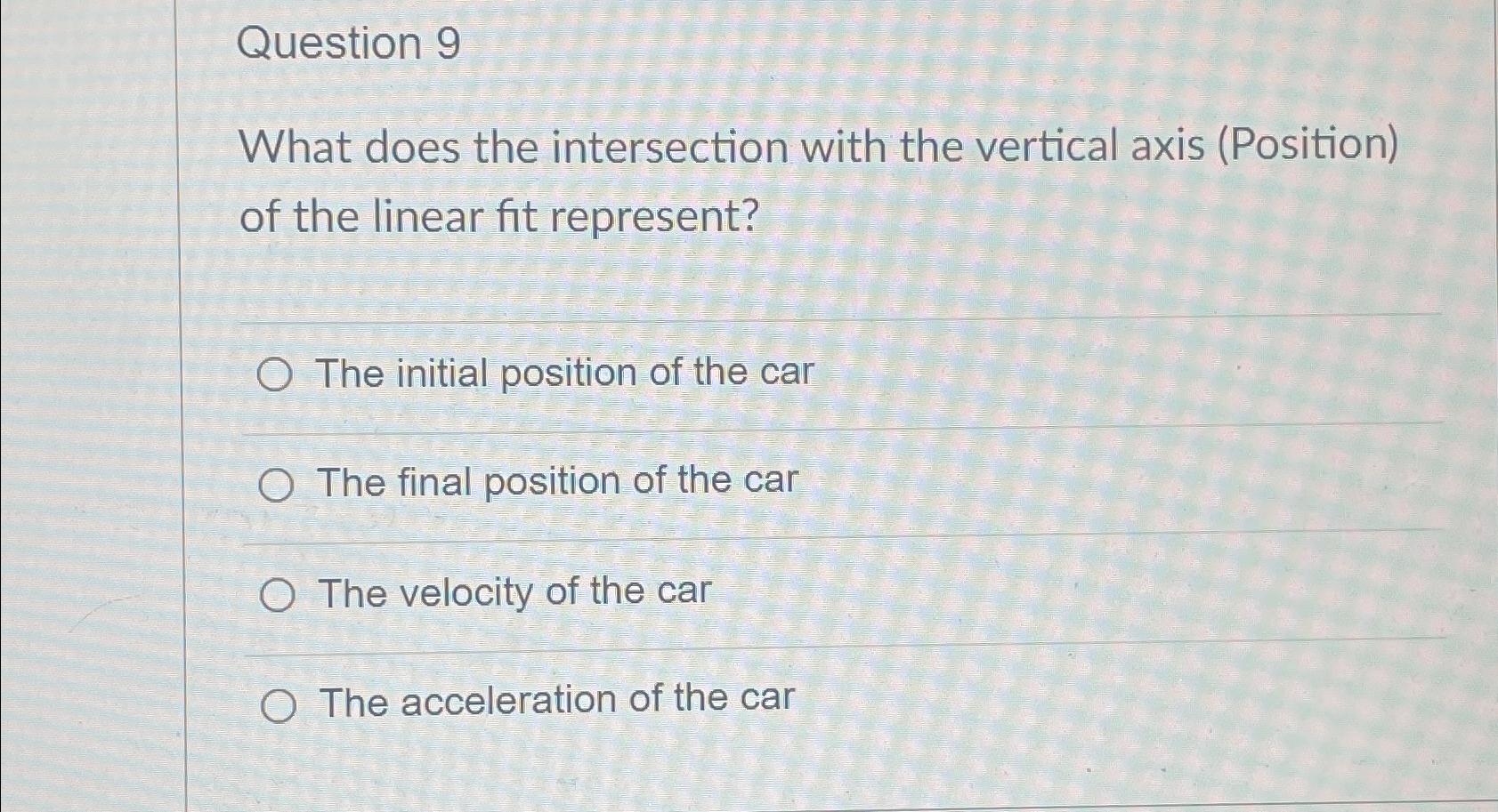 Solved Question 9What does the intersection with the | Chegg.com