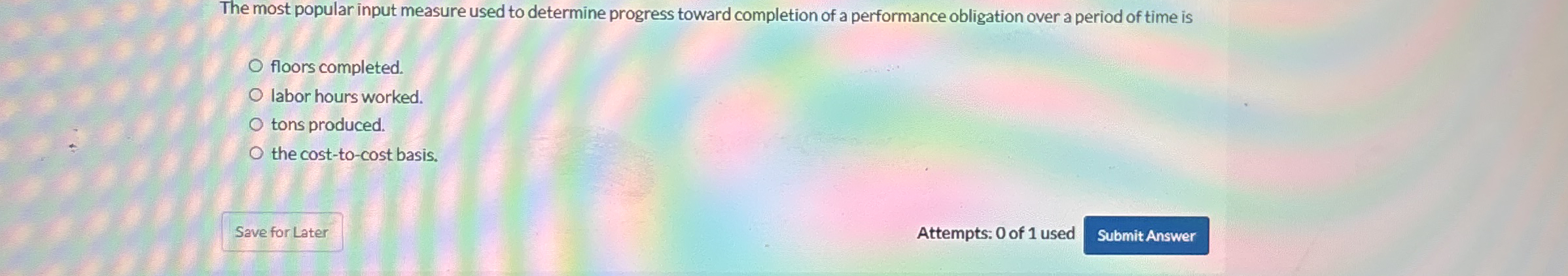 Solved The most popular input measure used to determine | Chegg.com