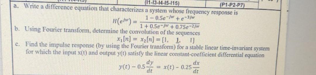 Solved (11-13-14-15-115) (P1-P2-P7) a. Write a difference | Chegg.com Solved (11-13-14-15-115) (P1-P2-P7) a. Write a difference | Chegg.com