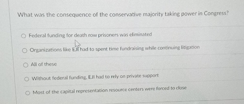 Solved What was the consequence of the conservative majority | Chegg.com