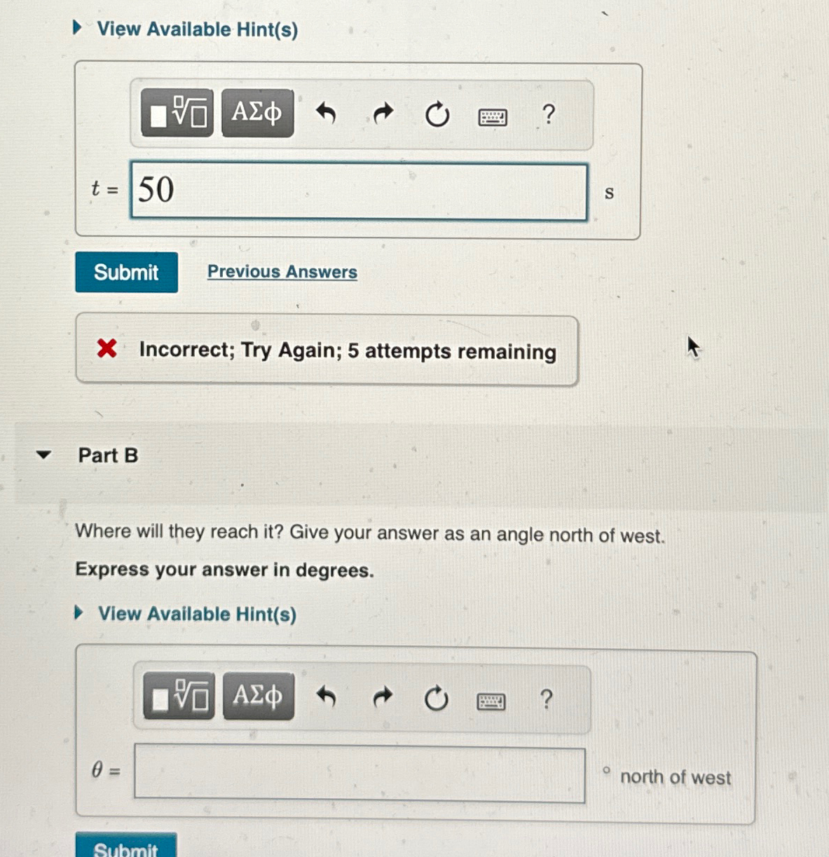 Solved View Available Hint S T Sprevious Answersincorrect