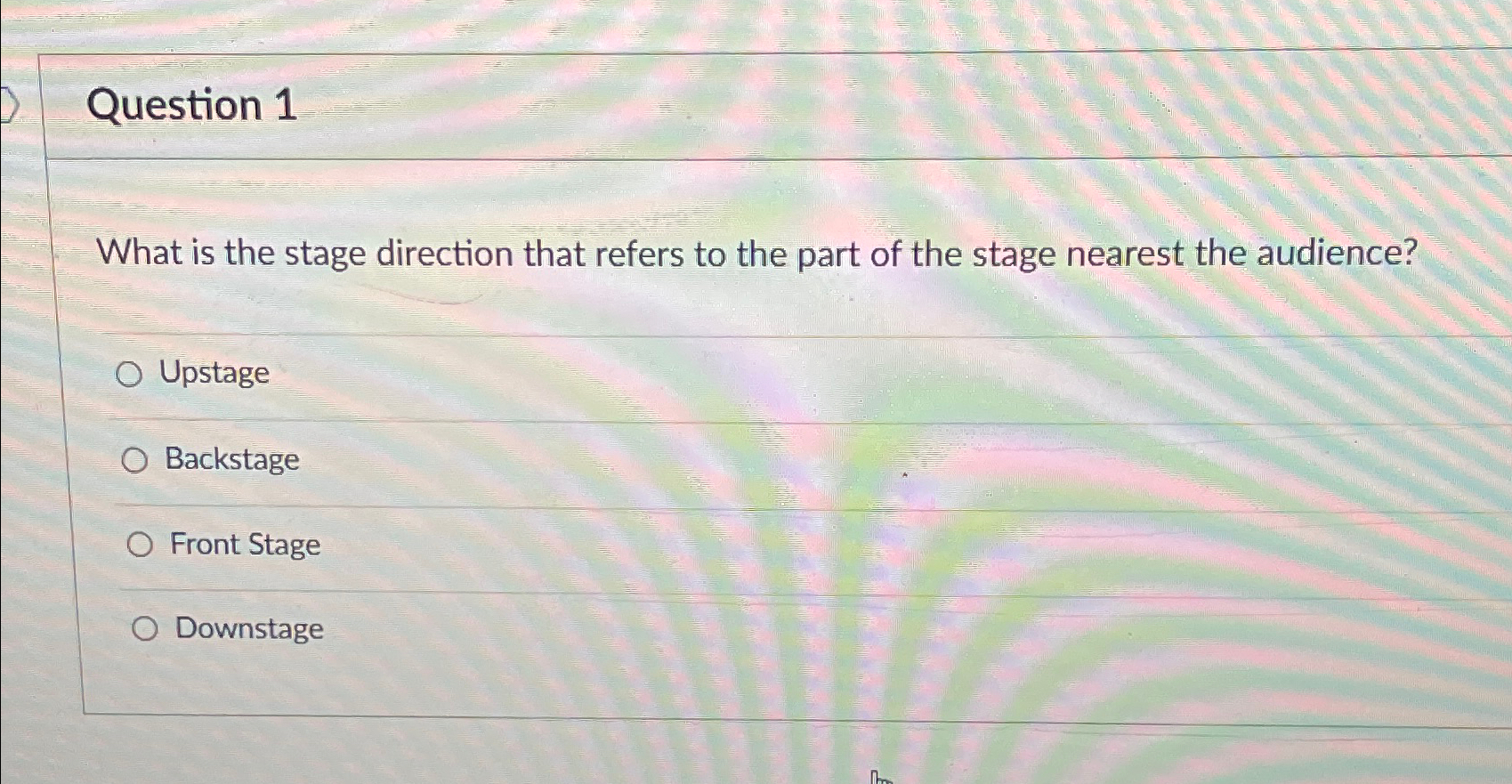 Solved Question 1What is the stage direction that refers to | Chegg.com