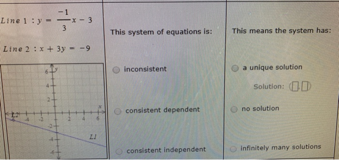 Solved For each system of linear equations shown below, | Chegg.com