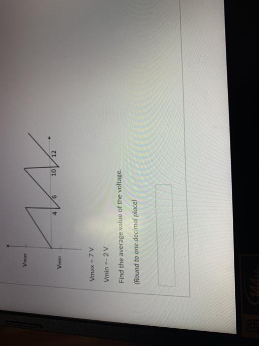 Solved Vmax CM W 10 12 Vmin Vmax - 7V Vmin -- 2 V Find the | Chegg.com