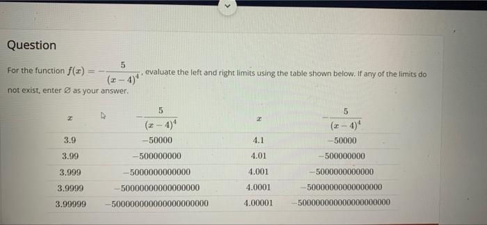 Solved Question evaluate the left and right limits using the | Chegg.com