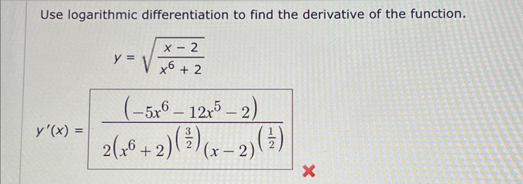 Solved Use logarithmic differentiation to find the | Chegg.com