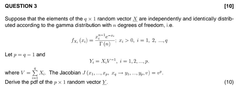 Solved Suppose that the elements of the q×1 random vector X | Chegg.com