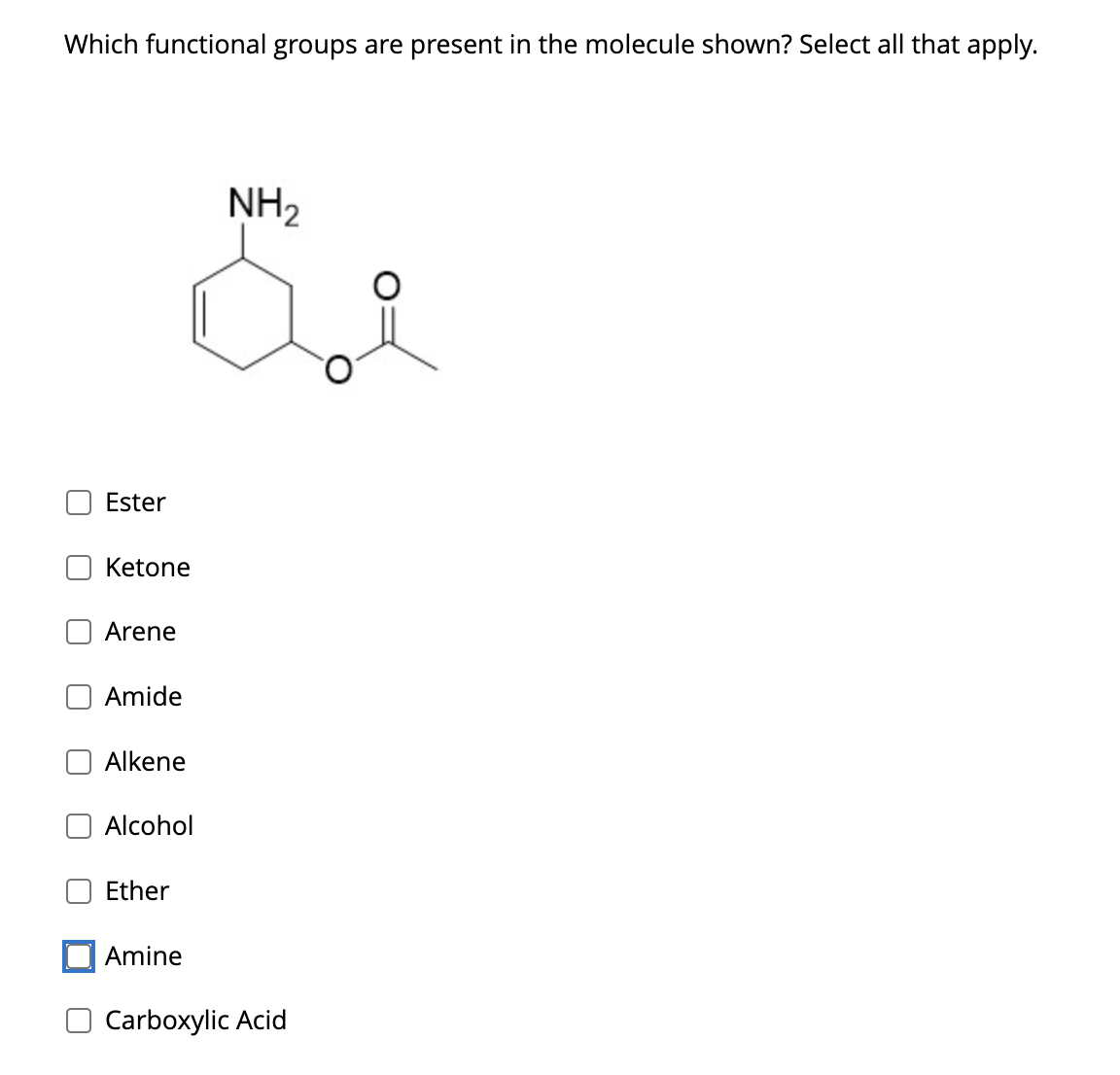 Solved Which functional groups are present in the molecule | Chegg.com
