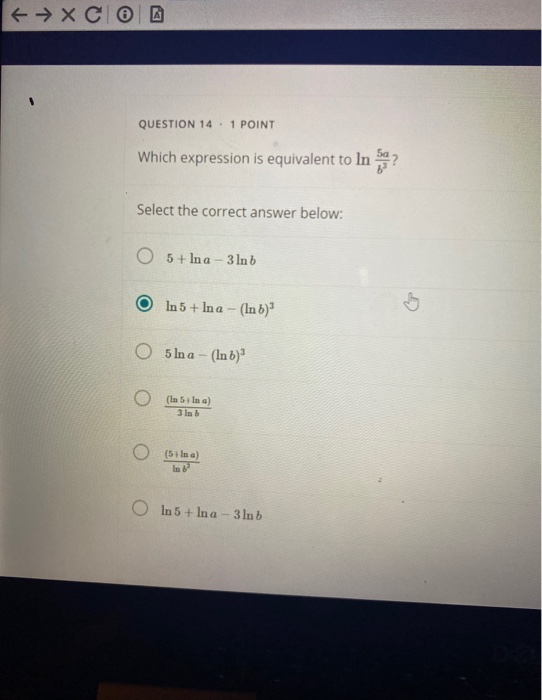 Solved Knewton ++XCO QUESTION 15.1 POINT Which expression is | Chegg.com