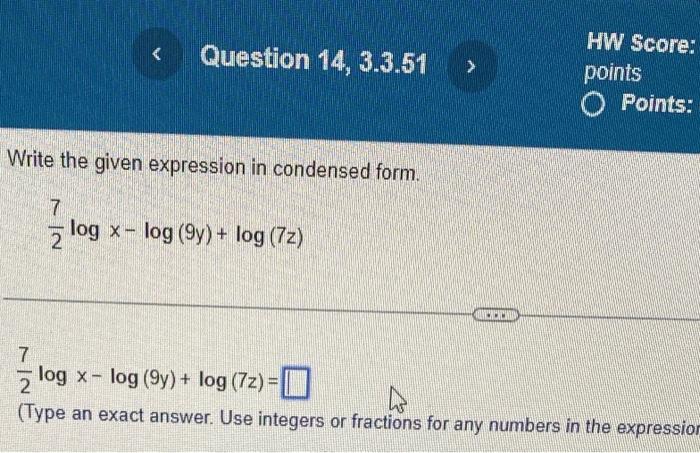 Solved Write the given expression in condensed form. | Chegg.com