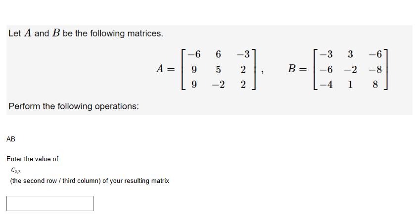 Let A and B ﻿be the following | Chegg.com