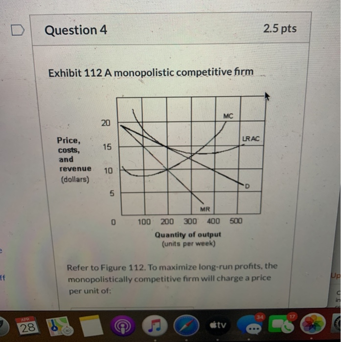 Solved Quesiion 1 2.5 pts Figure 93 Monopoly MC ATC Price | Chegg.com