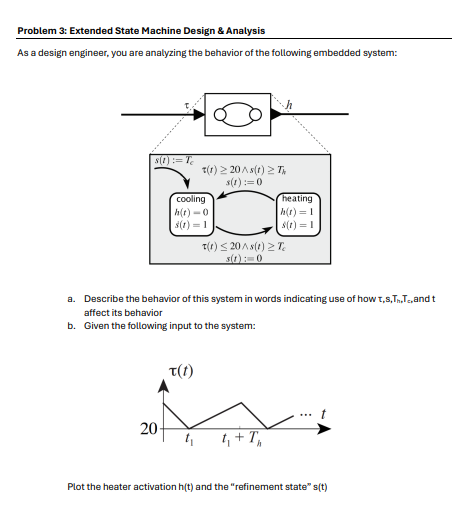 Solved Problem 3: Extended State Machine Design & AnalysisAs | Chegg.com