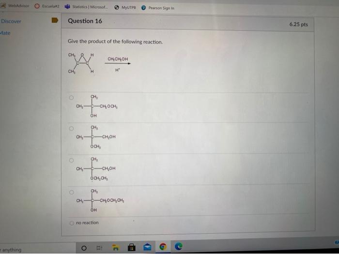 Solved WebA Escuela 2 Statistics Microsof > MyUTPB Pearson | Chegg.com