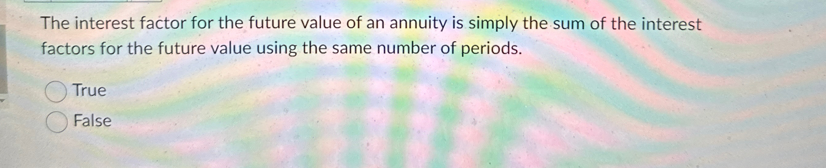 Solved The interest factor for the future value of an | Chegg.com
