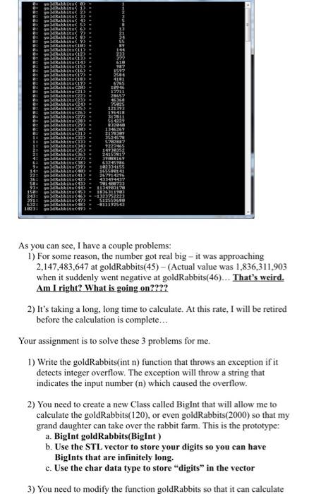 Solved I got a pair of rabbits for my birthday. I did some | Chegg.com