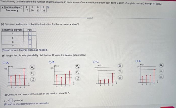 Solved (a) Construct a discrete probability distribution for | Chegg.com