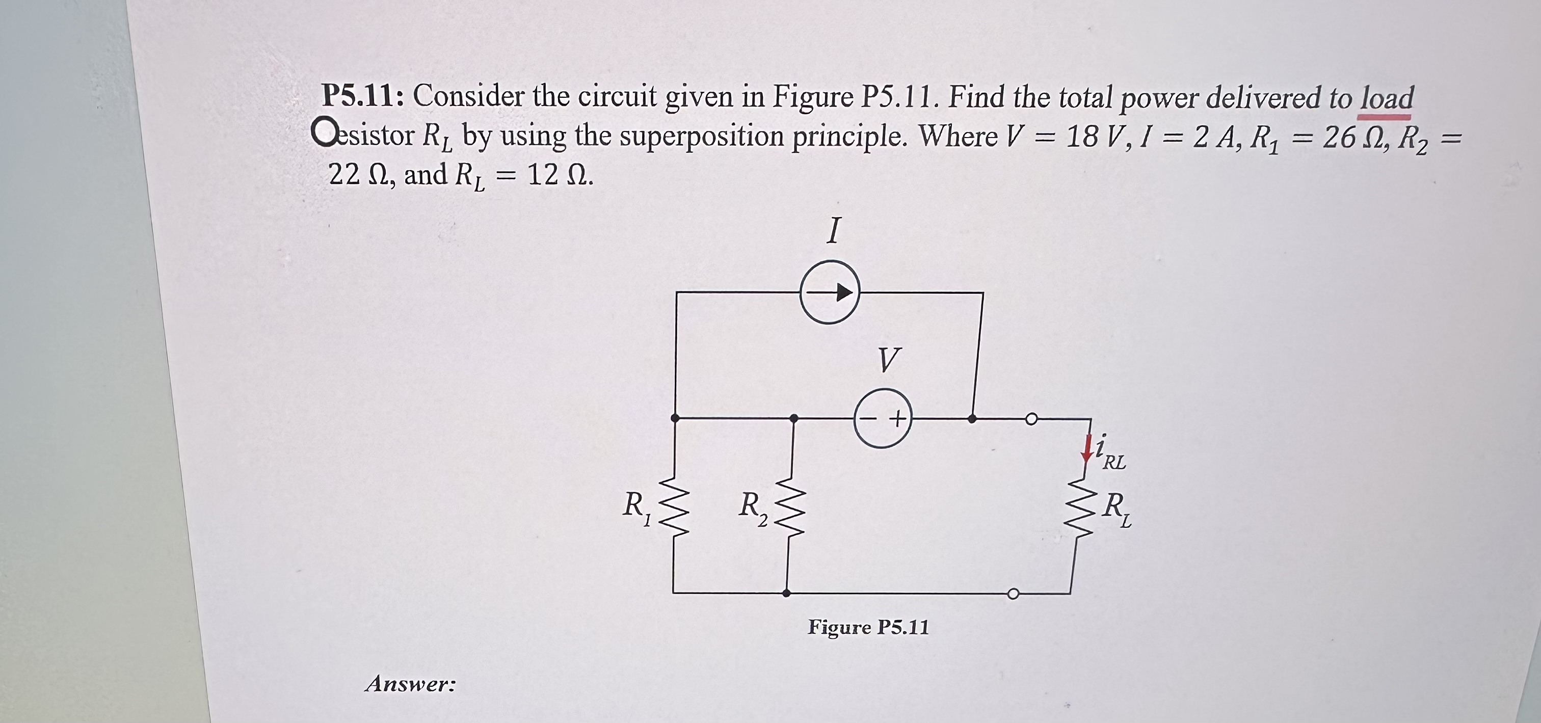 Solved P5.11: Consider the circuit given in Figure P5.11. | Chegg.com