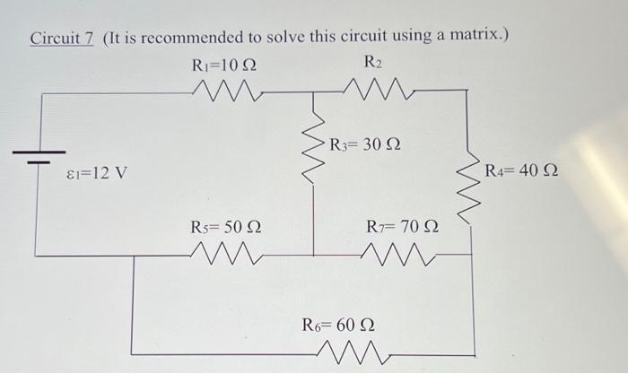 Solved For each circuit below, use Kirchhoff's Rules to | Chegg.com