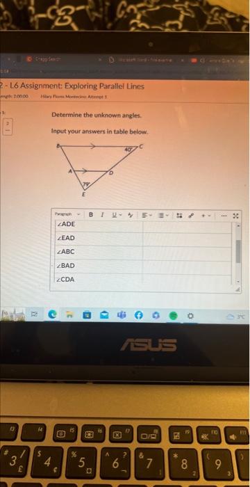 Solved Determine the unknown angles. Input your answers in | Chegg.com