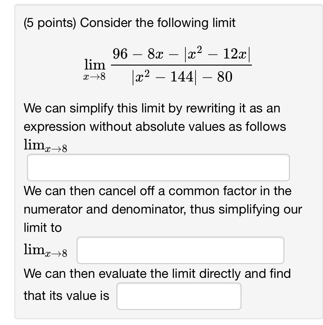 Solved (5 ﻿points) ﻿Consider the following | Chegg.com