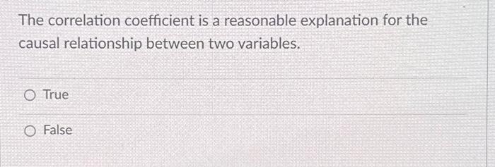 Solved The Correlation Coefficient Is A Reasonable