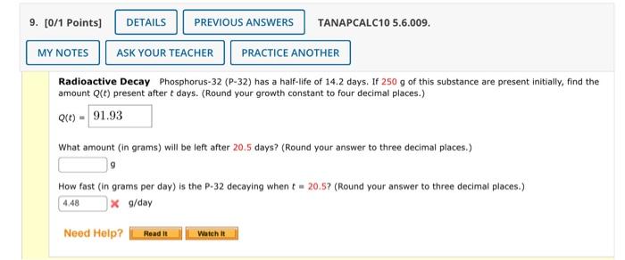 Solved Radioactive Decay Phosphorus-32 (P-32) has a | Chegg.com