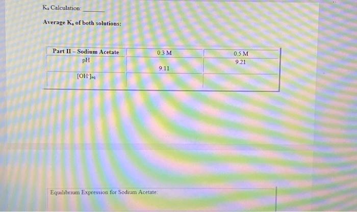 Solved K, Calculation: Average K2, of both solutions: | Chegg.com