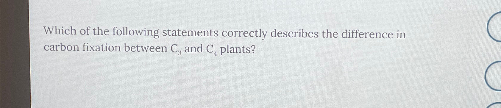 Solved Which of the following statements correctly describes | Chegg.com