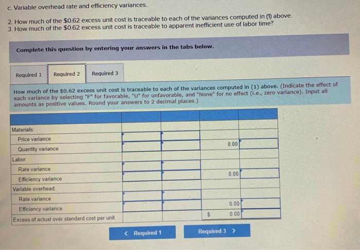 Solved Problem 10-13 (Algo) Basic Variance Analysis; the | Chegg.com