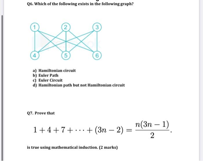 Solved Q6. Which of the following exists in the following | Chegg.com