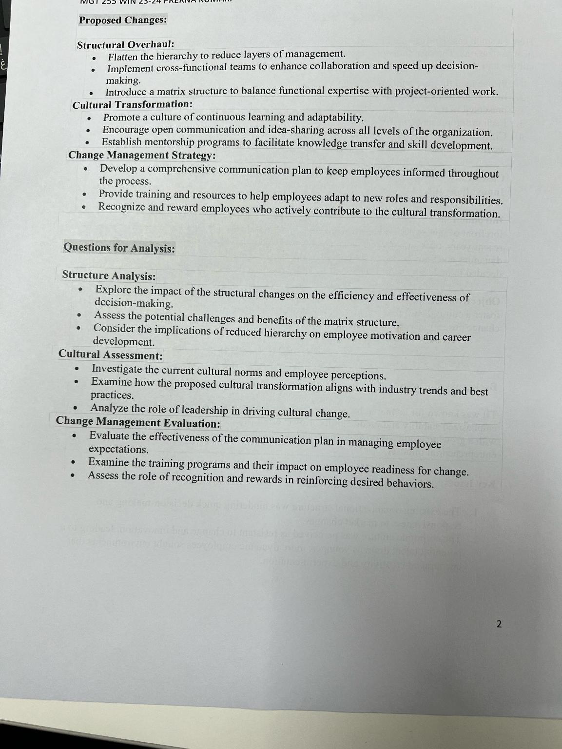 Solved Case Study: Bridging the Divide - ﻿Restructuring and | Chegg.com