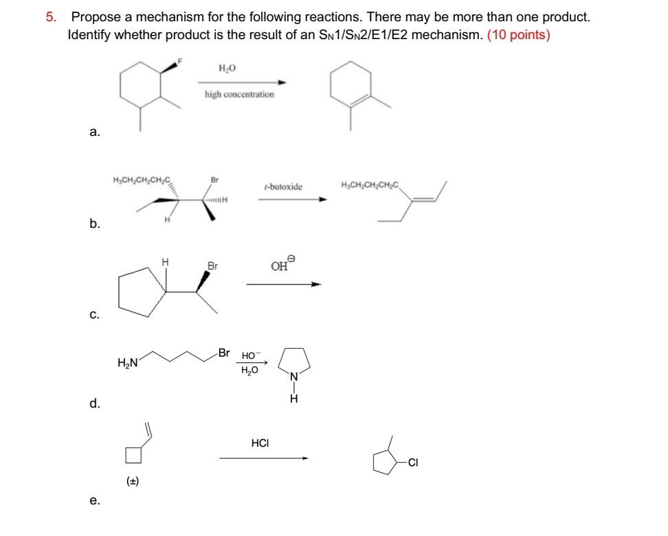 Solved Propose a mechanism for the following reactions. | Chegg.com