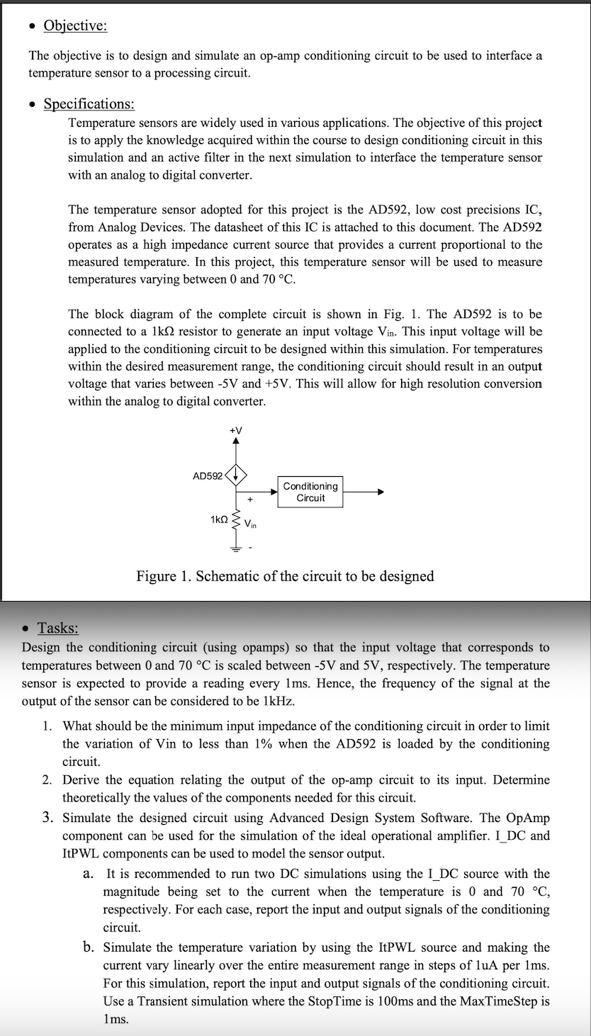Objective:The objective is to design and simulate an | Chegg.com