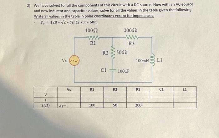 Solved 2) We have solved for all the components of this | Chegg.com
