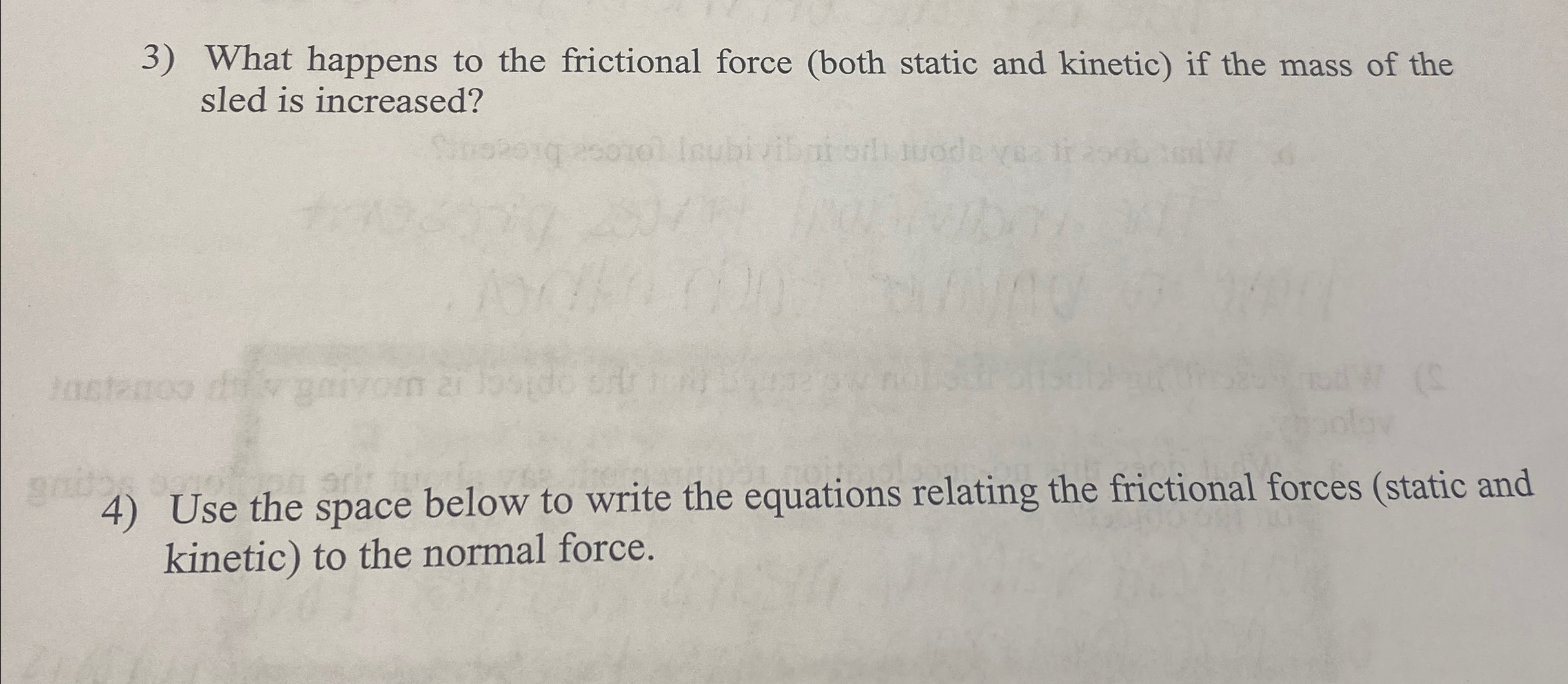 Solved What happens to the frictional force (both static and | Chegg.com