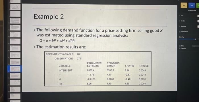 Solved - The following demand function for a price-setting | Chegg.com