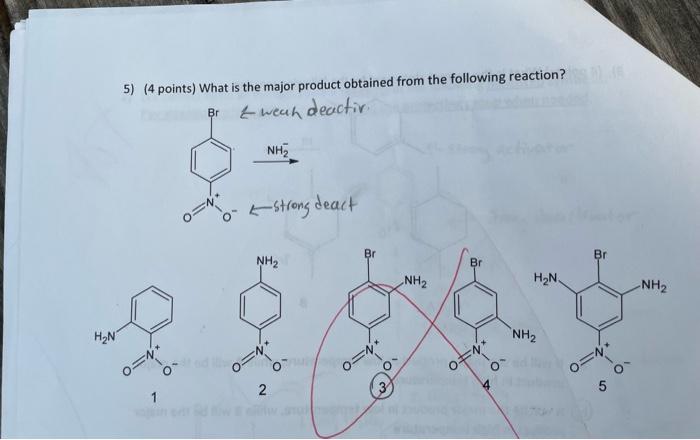 Solved 5) (4 points) What is the major product obtained from | Chegg.com