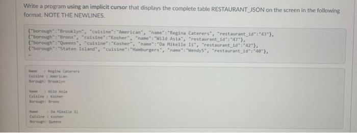 Write a program using an implicit cursor that | Chegg.com