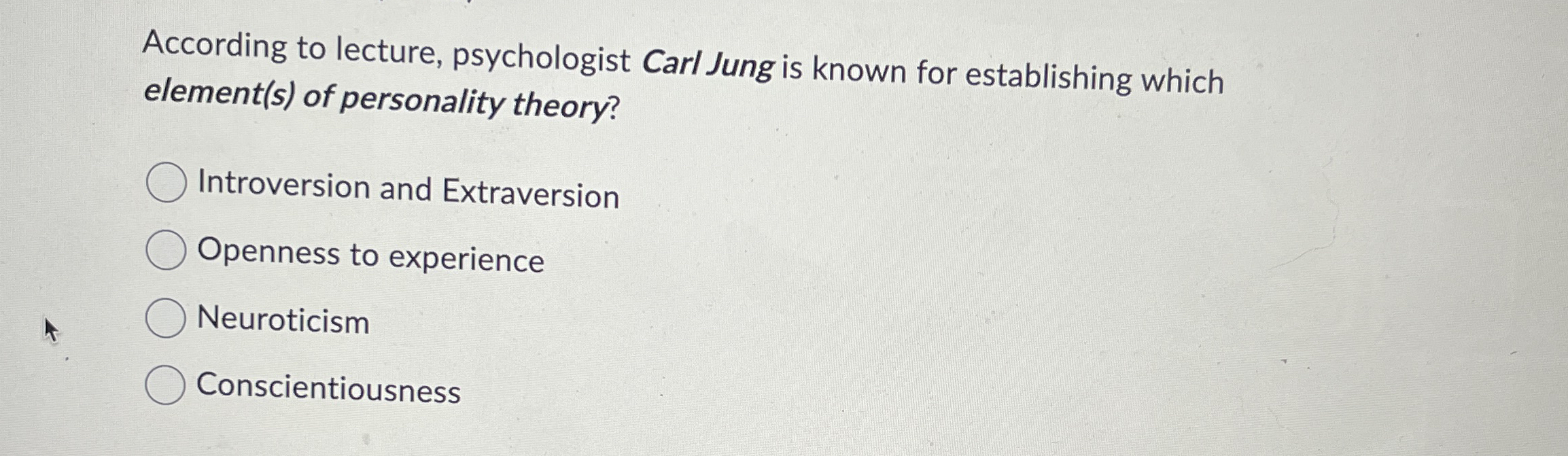 Solved According to lecture, psychologist Carl Jung is known | Chegg.com