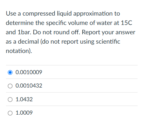 Solved Use a compressed liquid approximation to determine | Chegg.com