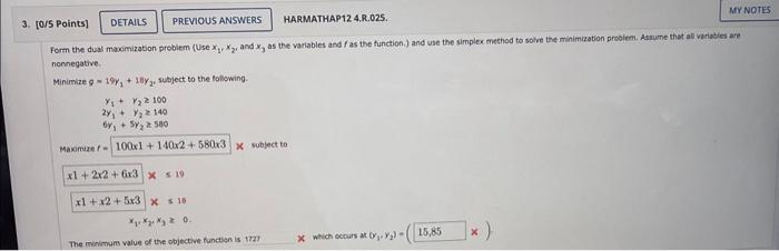 Form the dual maximization problem (Use x1,x2 and x3 | Chegg.com
