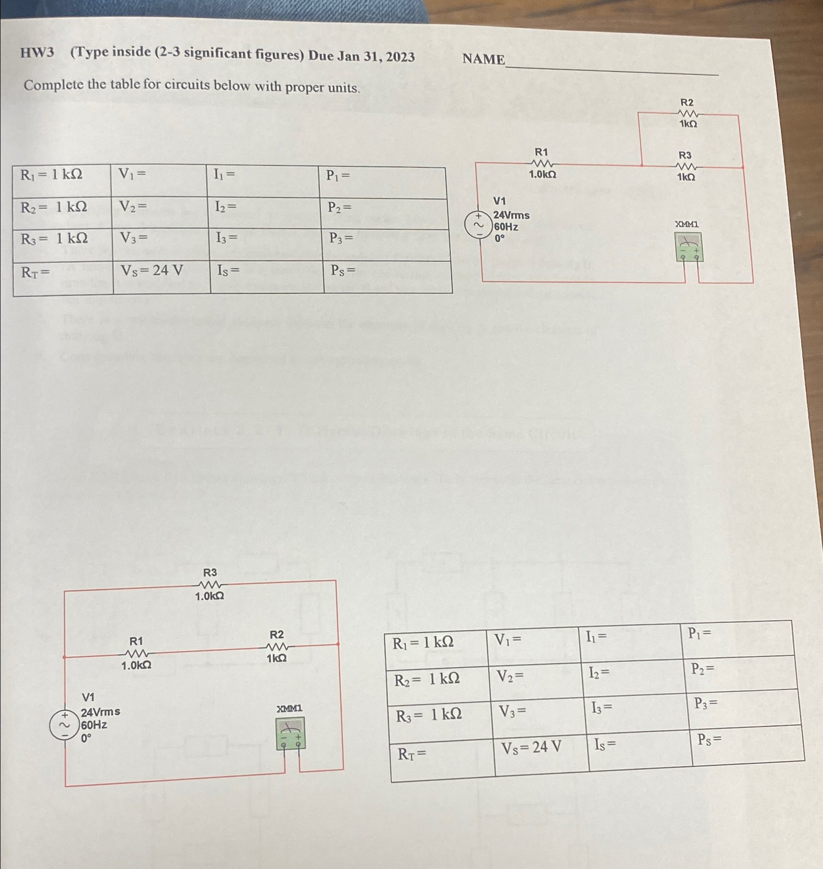 Solved HW3 (Type inside (2-3 ﻿significant figures) ﻿Due Jan | Chegg.com