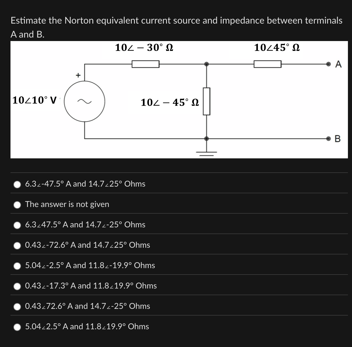 Solved Estimate the Norton equivalent current source and | Chegg.com