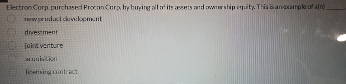 Solved Electron Corp. purchased Proton Corp. by buying all | Chegg.com